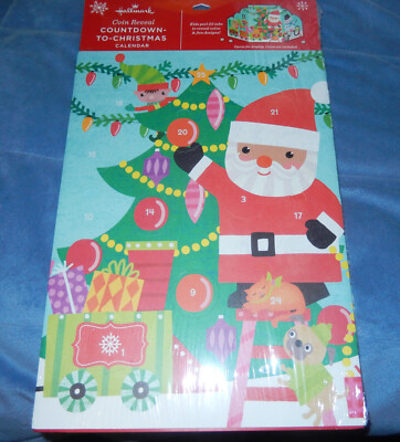 COIN REVEAL SANTA CAT DOG XMAS ADVENT CALENDAR STAND UP DISPLAY ...