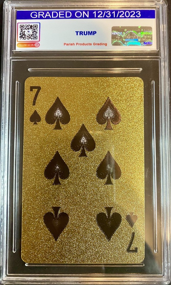 Donald Trump 2016 7 Of Spades Gold Card Graded Gem-Mint 10 USA ...