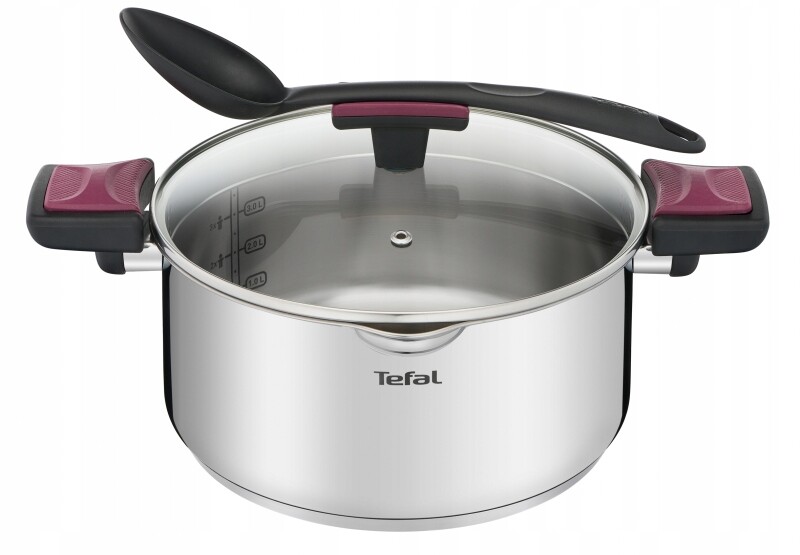 TEFAL COOKWARE SET COOK & CLIP 10 PCS SAUCEPAN STEWPOTS GLASS LIDS POTS ...