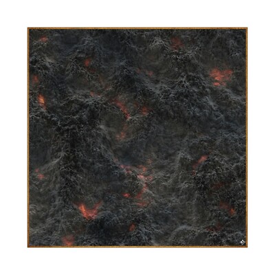 Lava Fields Design 1 36x36 Battle Mat - For 28mm Based Miniatures D&D ...