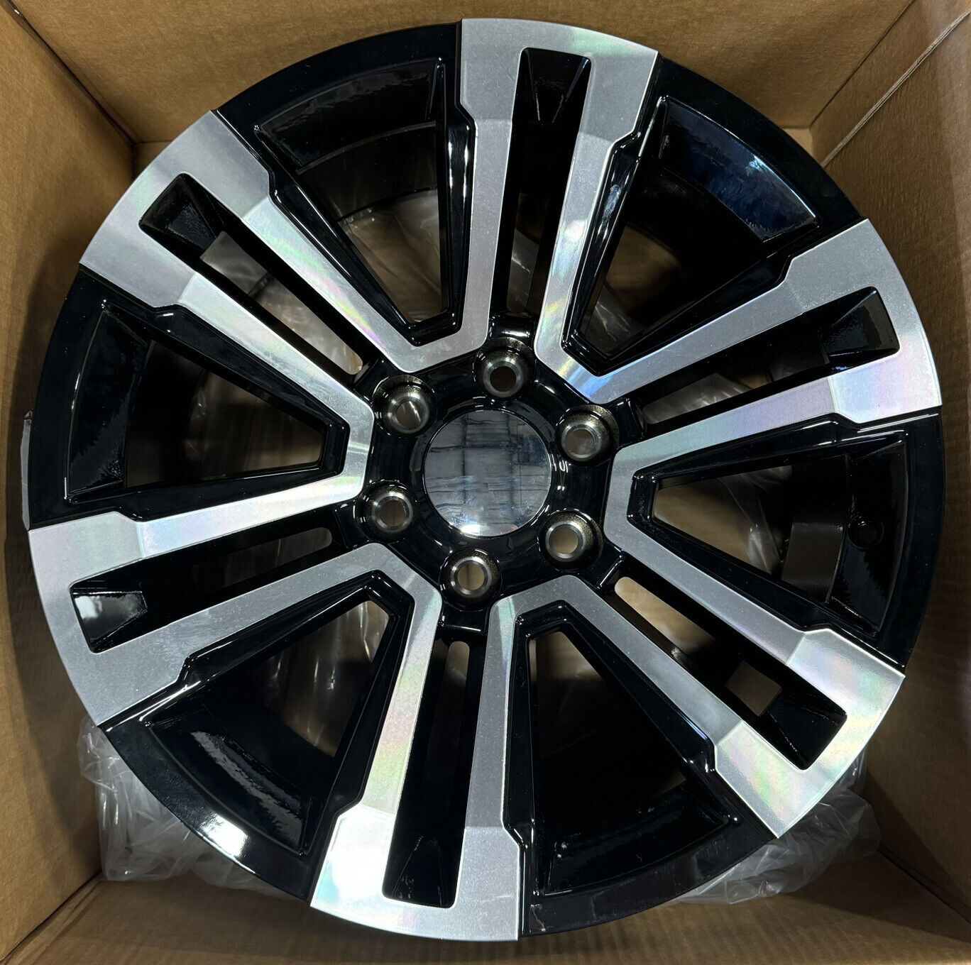 Black & Machine 22" Denali Split Wheels 33X12.50R22 R/T Tires GMC ...
