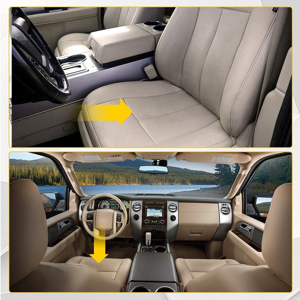For 2015-2017 Ford Expedition Driver Bottom 2X Perforated Leather Seat ...
