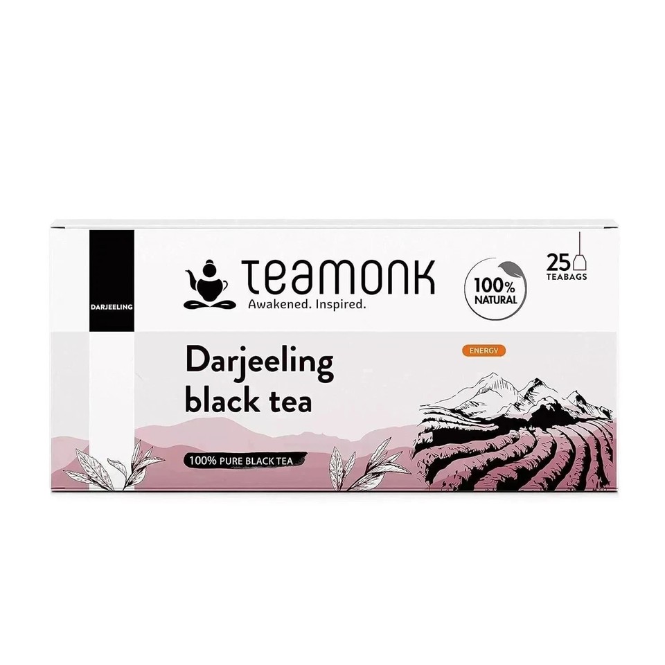 Teamonk USDA Certified Organic Darjeeling Black Tea - 25 Teebeutel ...