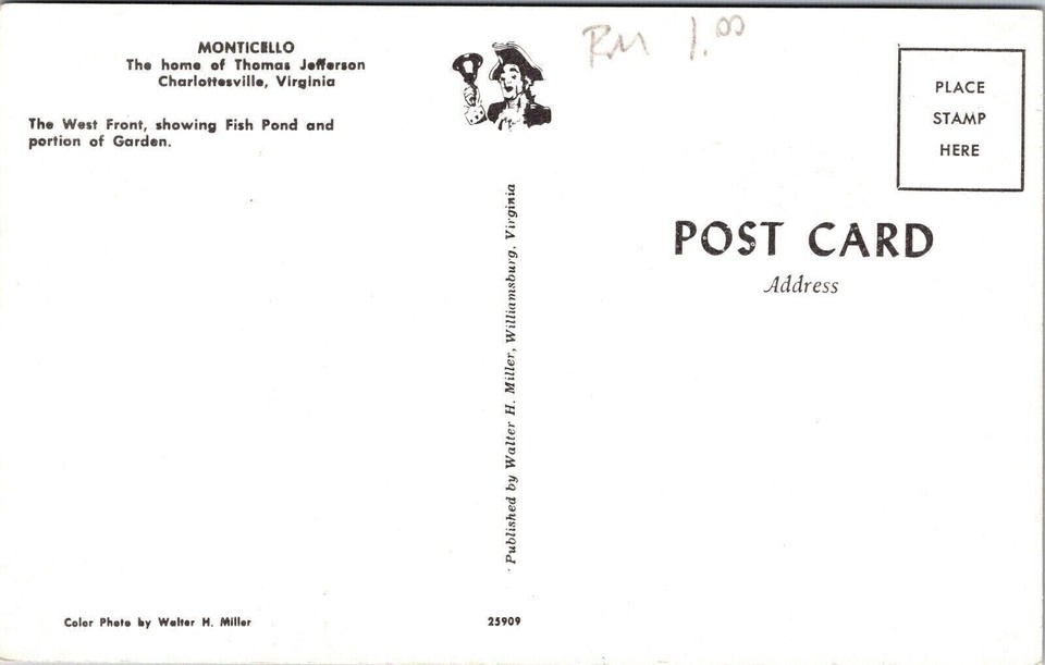 Monticello Thomas Jefferson Charlottesville Virginia Fish Pond Garden ...
