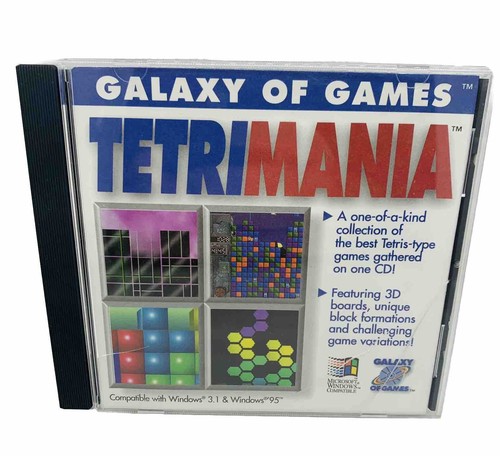 Romtech Galaxy Of Games Tetrimania WIN 3.1/95 PC Game CD-Rom 40 ...