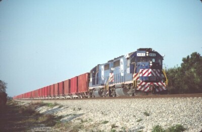 FEC 406 GP-40 FRONTENAC FL (FLORIDA EAST COAST) ORIGINAL SLIDE 03-02-88 ...