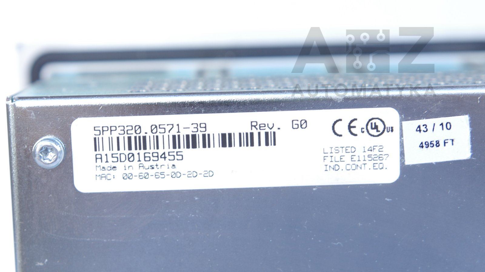 B&R POWER PANEL 300 5PP320.0571-39 5PP320057139 / MOTAN WEBPANEL WP57-B ...