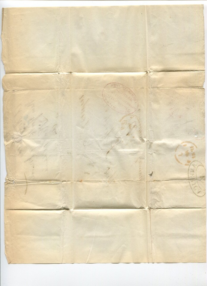 1841 Harnden & Co. NYC to London Cover with Bold Red Express Mark ...