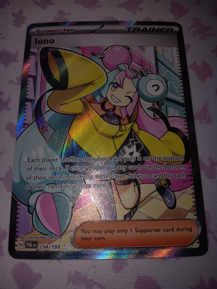 Iono 254/193 Full Art Trainer Rare Pokemon Card Paldea Evolved NM | eBay