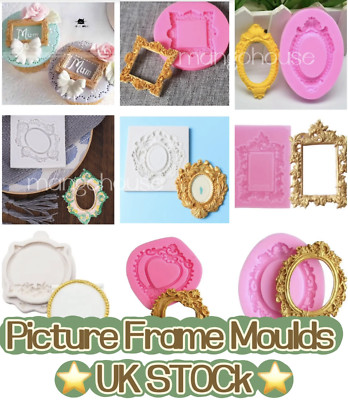 PICTURE FRAME Vintage Silicone Fondant Mould Photo Sugar Craft Cake ...