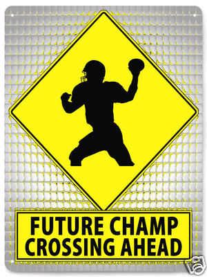 FOOTBALL METAL quarterback SIGN college high school SPORTS boys great ...