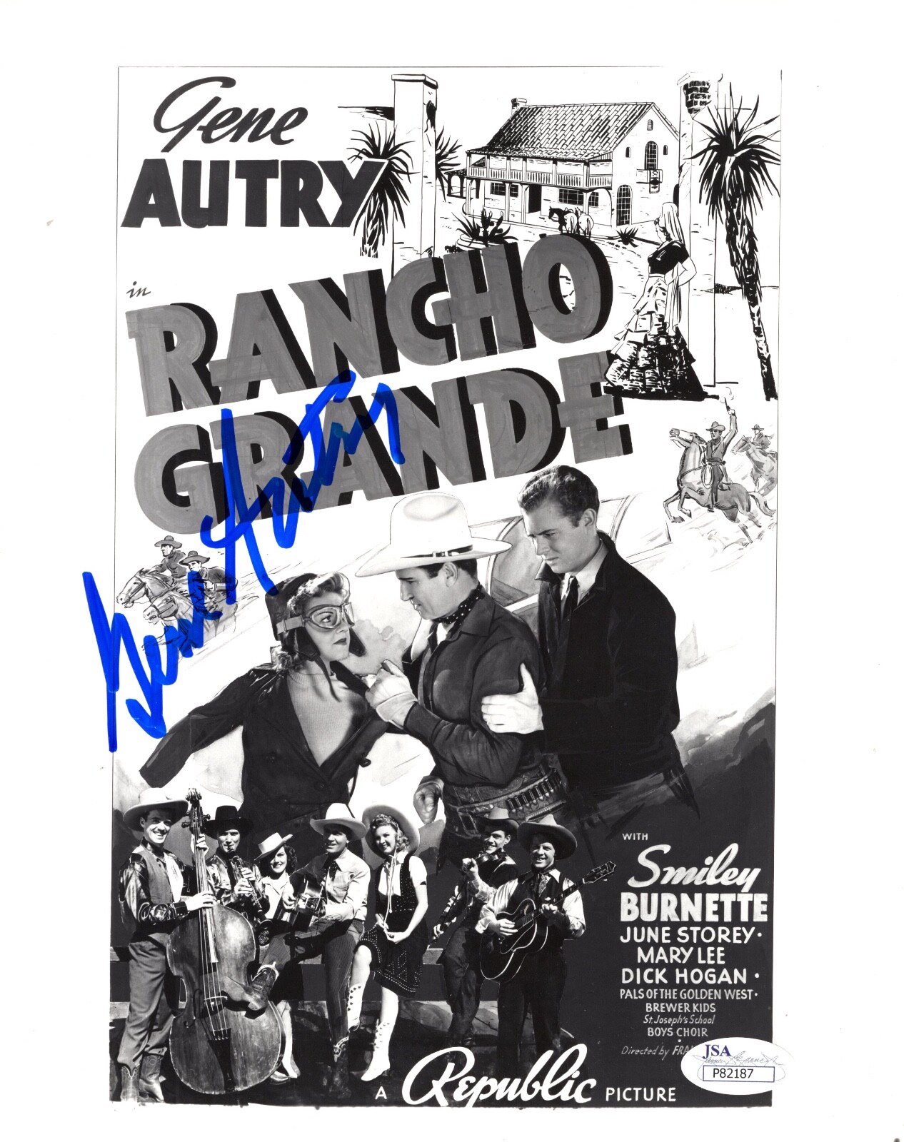 GENE AUTRY HAND SIGNED 8x10 VINTAGE PHOTO RANCHO GRANDE JSA | eBay
