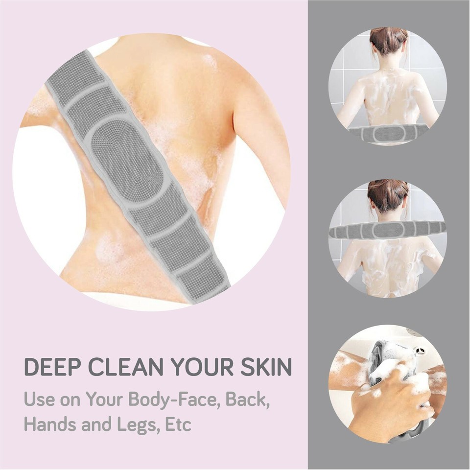 Silicone Back Scrubber for Shower, Bath Body sponge. Back Washer Back ...