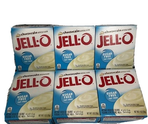 Cheesecake Jell-O Sugar Free Instant Pudding Mix 6 pack of 1 oz Ea ...
