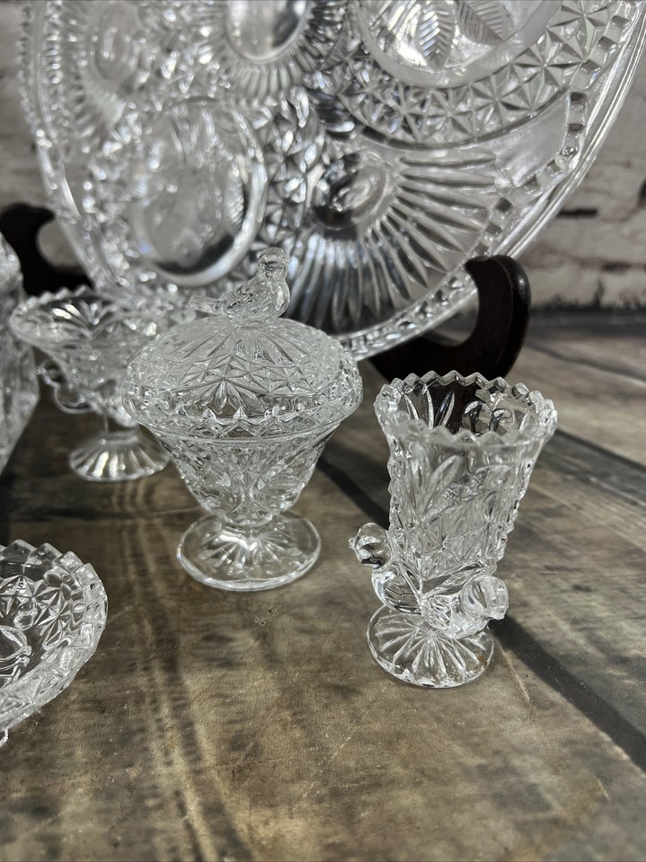 Lot Of 21 Vintage Byrdes Hofbauer Bird Lead Crystal Set - Beautiful ...