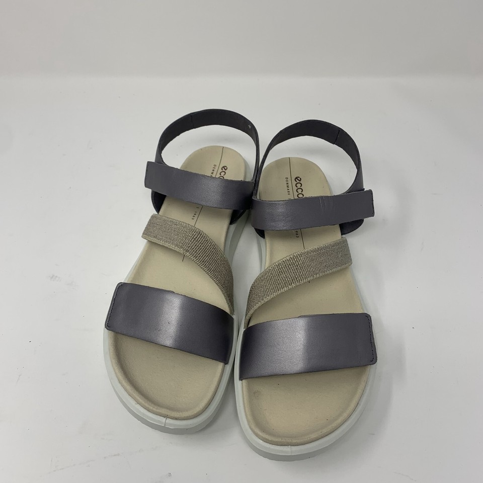 Ecco Flowt 273713 Sandals Women 6-6.5 Gravity Metallic Leather Ankle Strap S0583 | eBay