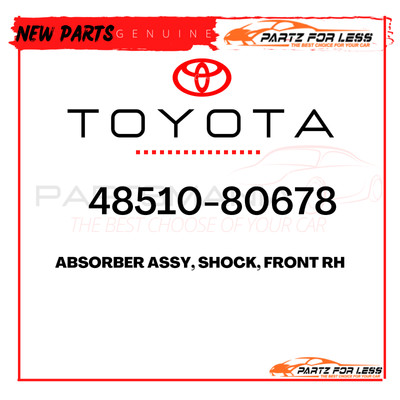 48510-80678 TOYOTA GENUINE ABSORBER ASSY, SHOCK, FRONT RH 4851080678 ...
