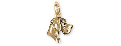 Great Dane Jewelry 14k Gold Handmade Great Dane Charm GDL17H-CG | eBay