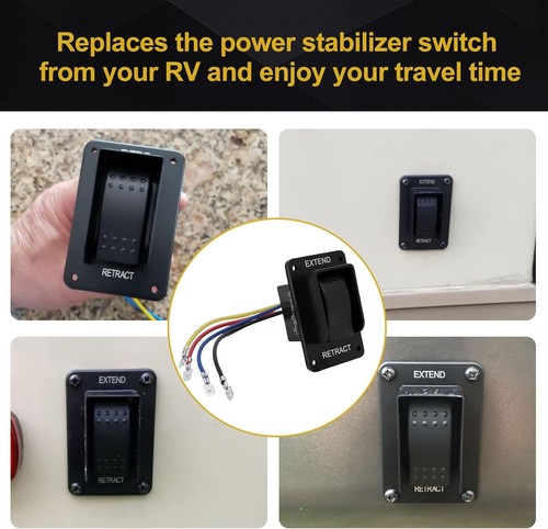 387874 RV Electric Stabilizer Jack Switch Compatible with 1 PCS, Black ...