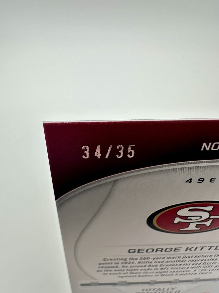 2024 Panini Totally Certified- George Kittle 34/35 Green Camo No. 83 SF ...