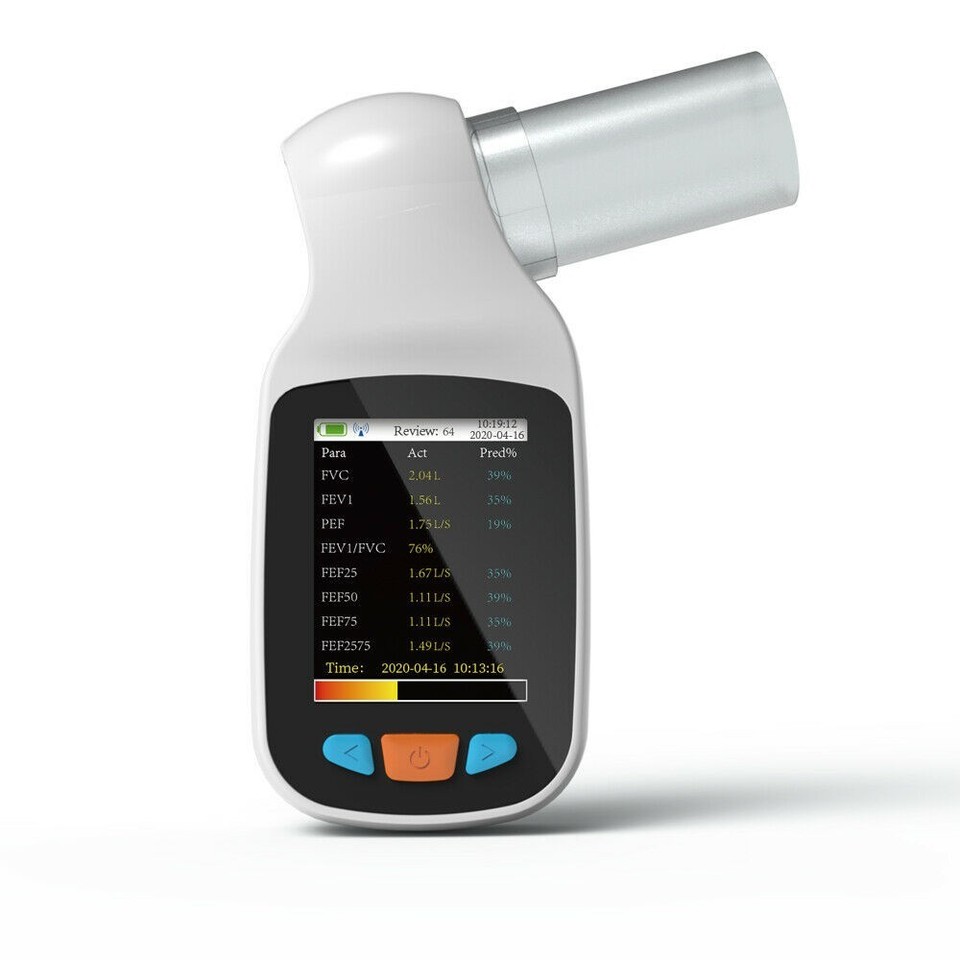 Handheld Spirometer Pulmonary Function Lung Volume Device Bluetooth ...