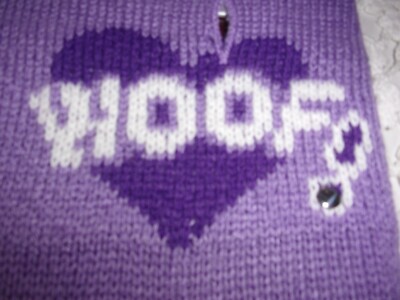 purple WOOF SWEATER Dog XXS S new pet puppy pull-over XXSmall Small | eBay