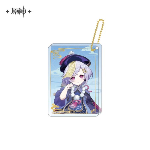 miHoYo Genshin Impact Qiqi Keychain Thicken Acrylic Keyring Official ...