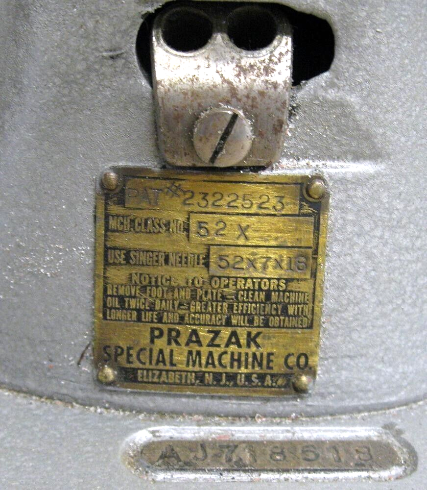 SINGER 52 X PRAZAK SPECIAL 12-Needle 3/16 Spacing Industrial Sewing Machine Head | eBay