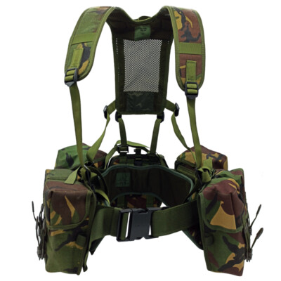 Genuine British Army CHEST RIG DPM Tactical Airborne Webbing Woodland ...