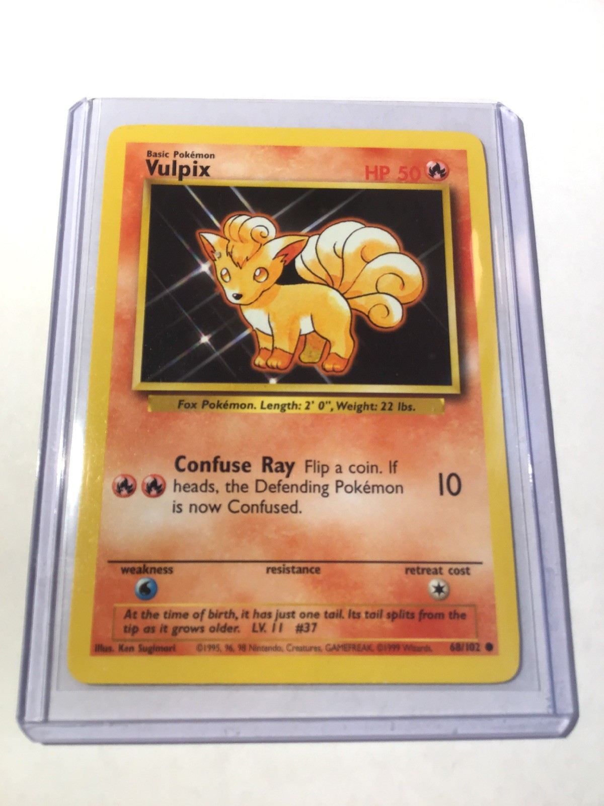 VULPIX - Base Set - 68/102 - Common - Pokemon Card - Unlimited Edition ...