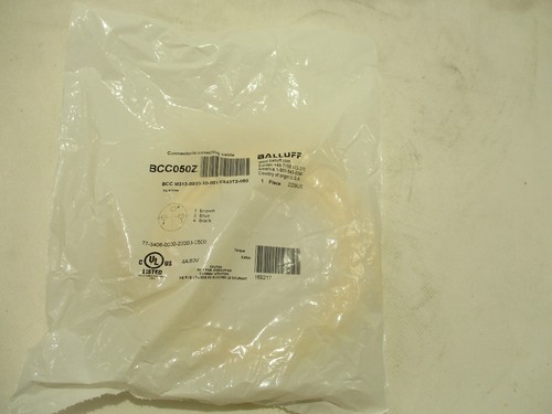 NEW BALLUFF BCC050Z CORDSET STRAIGHT CONNECTOR 3 PIN CABLE | eBay