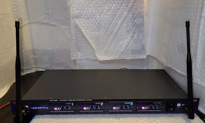 VocoPro UHF -5800 4 Channel Wireless Microphone System w/4 wireless ...