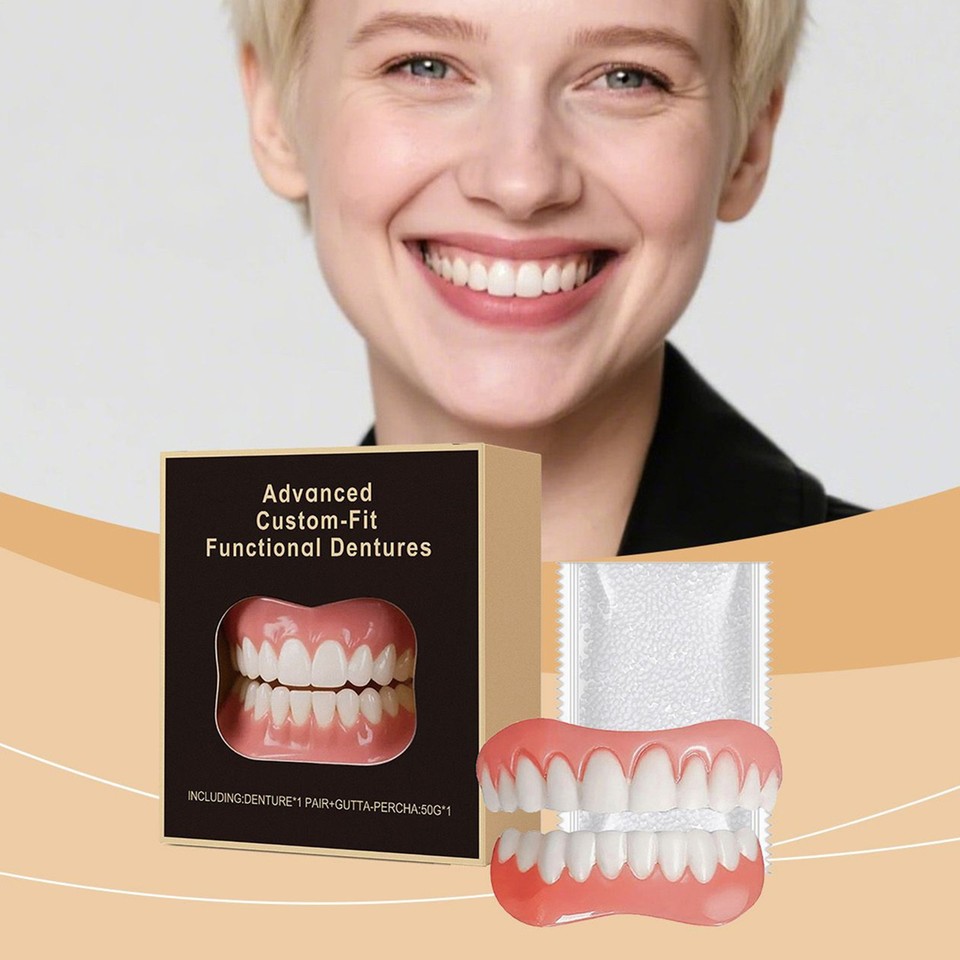 Advanced Custom-Fit Functional Instant Natural Dentures Denture ...