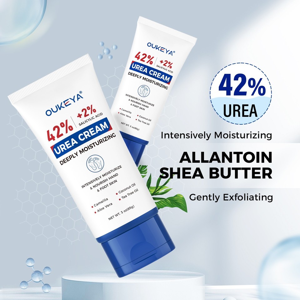 OUKEYA Urea 42% + 2% Salicylic Acid Repair Foot Cream For Dry Cracked ...