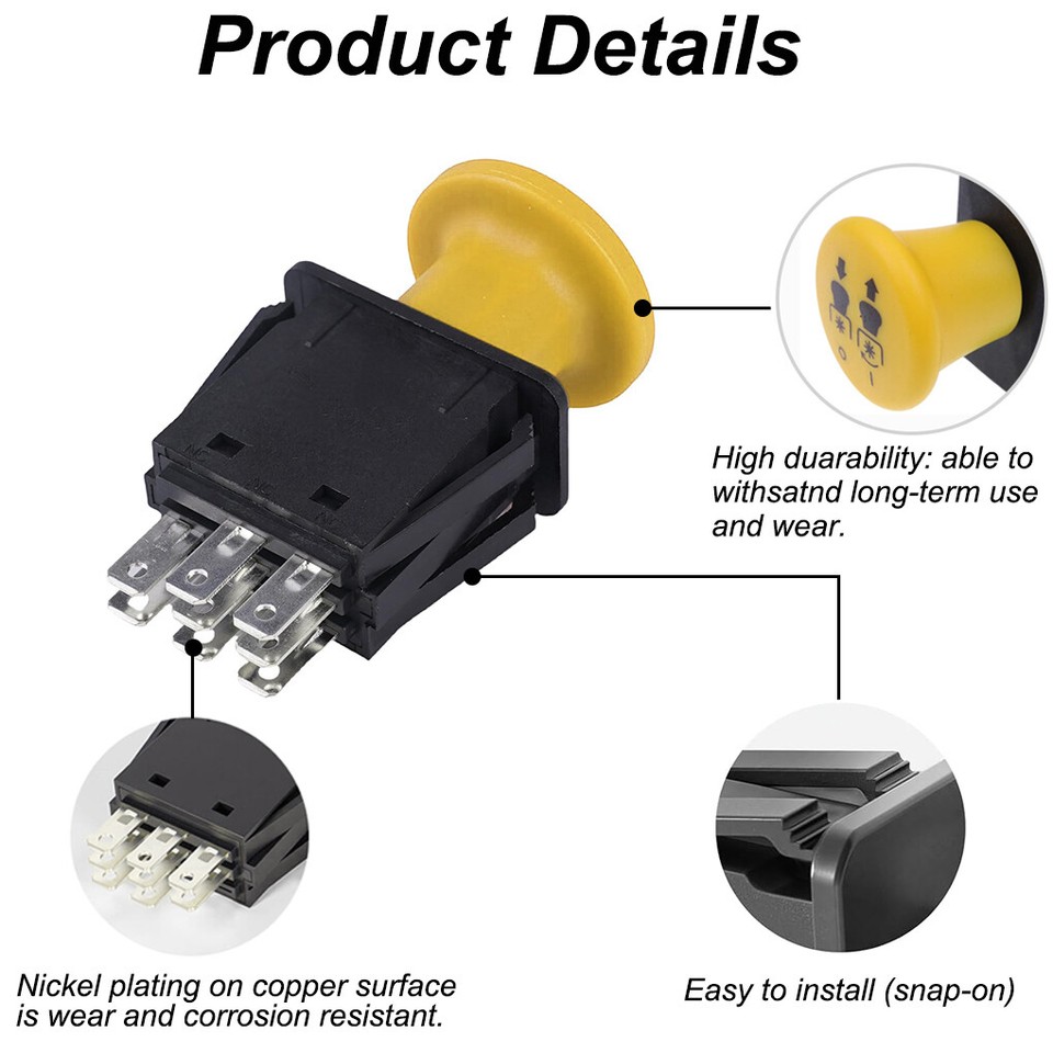 Yellow Clutch PTO Switch For BAD BOY MOWERS ZT Series Blade - NEW ...