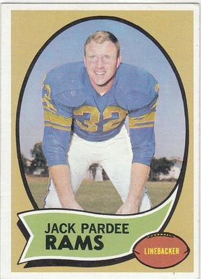 JACK PARDEE 1970 Topps Football card #68 Los Angeles Rams EX+/NR MT | eBay