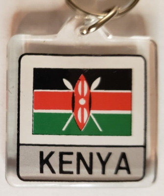 Kenya, Jamhuri ya Kenya / Republic of Kenya Flag Lucite Key Chain NEW ...