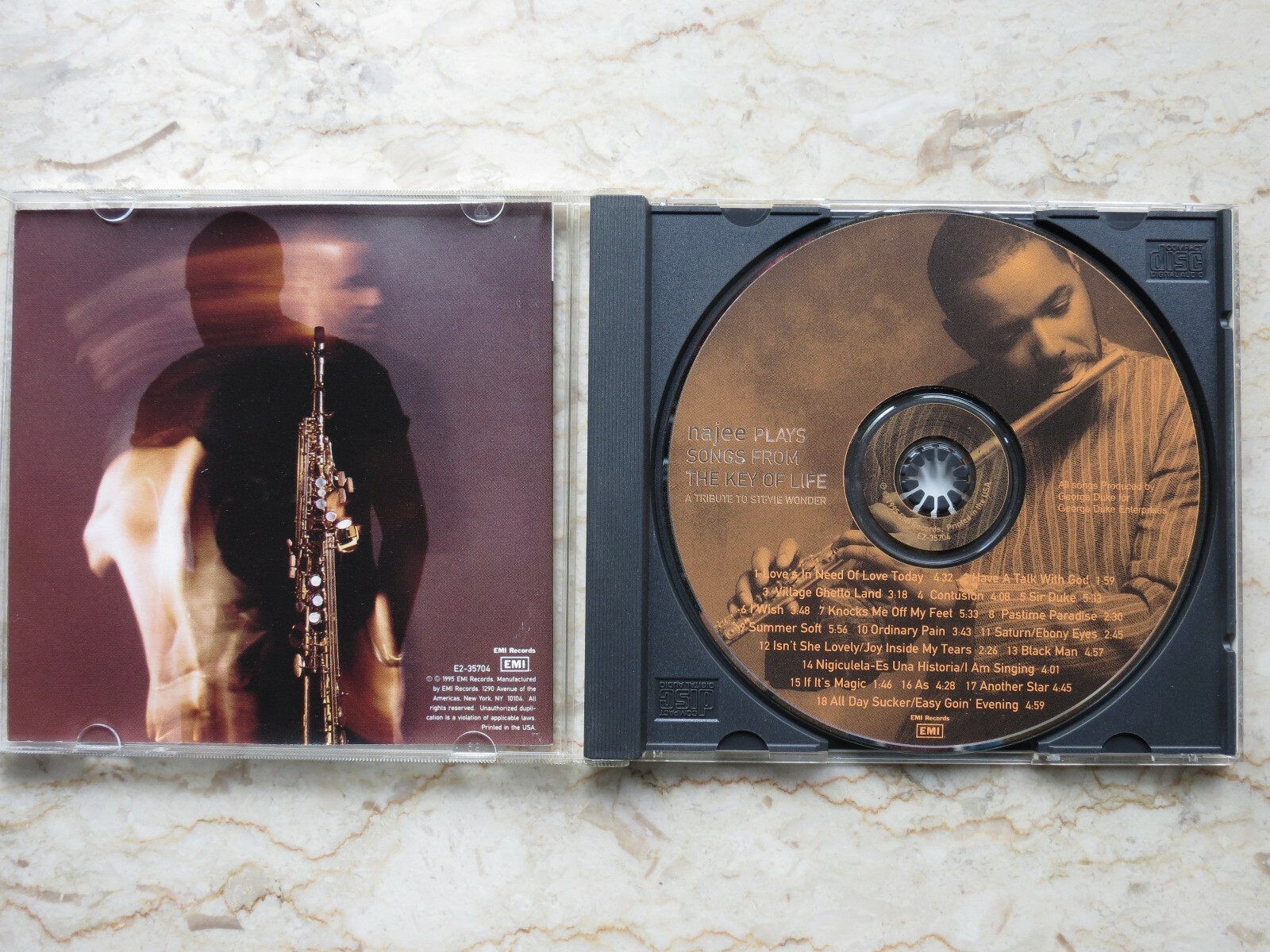 NAJEE PLAYS SONGS FROM THE KEY OF LIFE - A TRIBUTE TO STEVIE WONDER- CD ...