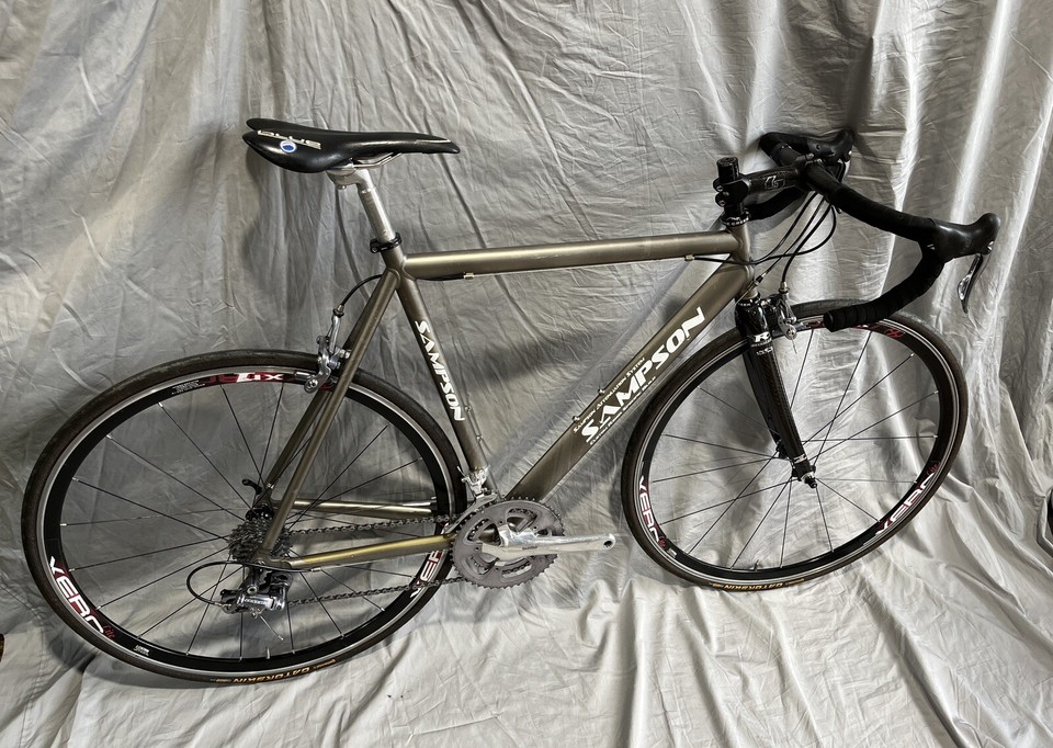 Sampson Titanium Road Bike Custom 58cm Carbon Fork Centaur Mix 2x10 Rim ...