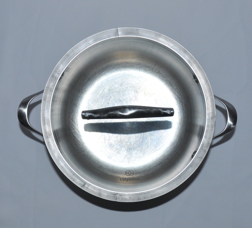 GUC Calphalon 8 qt Stock Pot #808 Stainless Steel with Clear Glass Lid ...