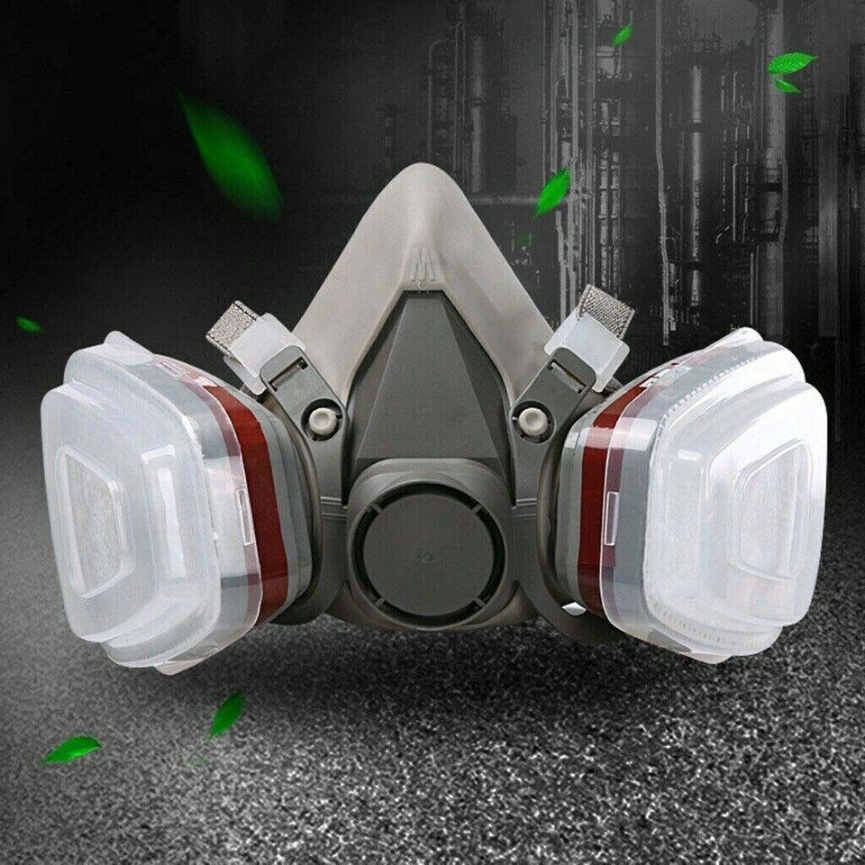 6200 Gas Mask Half Face Respirator Paint Spray Chemical Facepiece ...
