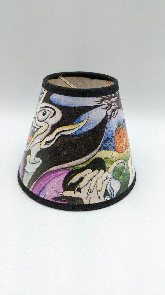 Vintage Halloween Mini Lamp Shade Vampire Cat Pumpkin Ghost Haunted ...