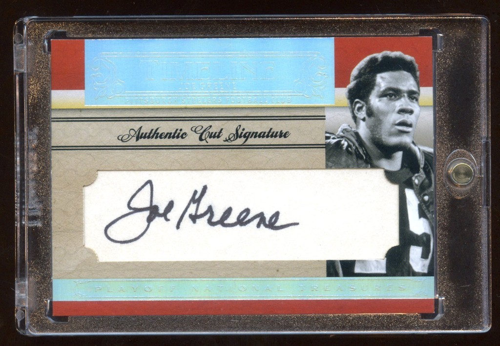 JOE GREENE 2007 NATIONAL TREASRES AUTOGRAPH #ED 02/10 AUTO STEELERS ...