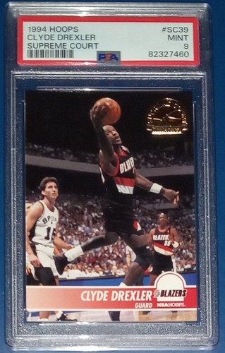 PSA 9 CLYDE DREXLER 1994 HOOPS #SC39 SUPREME COURT PORTLAND TRAILBLAZERS | eBay
