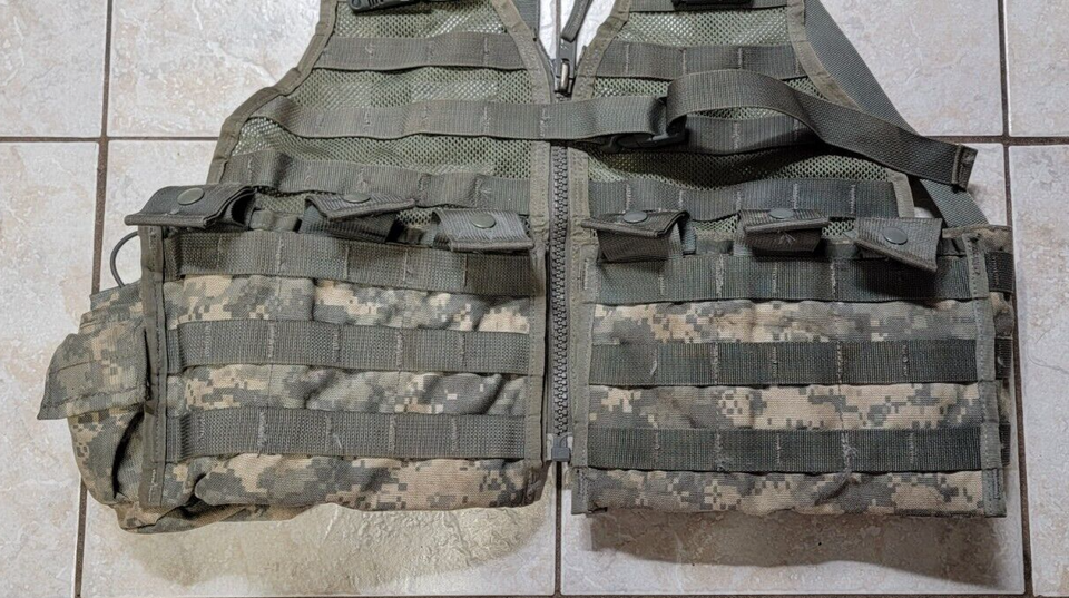 MOLLE II FIGHTING LOAD CARRIER VEST ACU CAMO w/ Mag Pouches 8465-01-525 ...