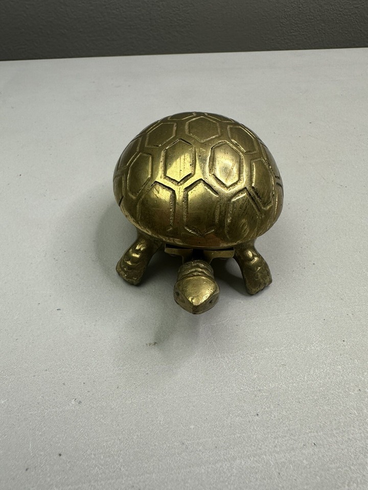 VINTAGE TURTLE BELL BRASS HOTEL BELL WIND UP | eBay