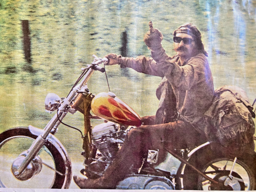 VTG 1969 Hippie Dennis Hopper Middle Finger Easy Rider Chopper Poster ...