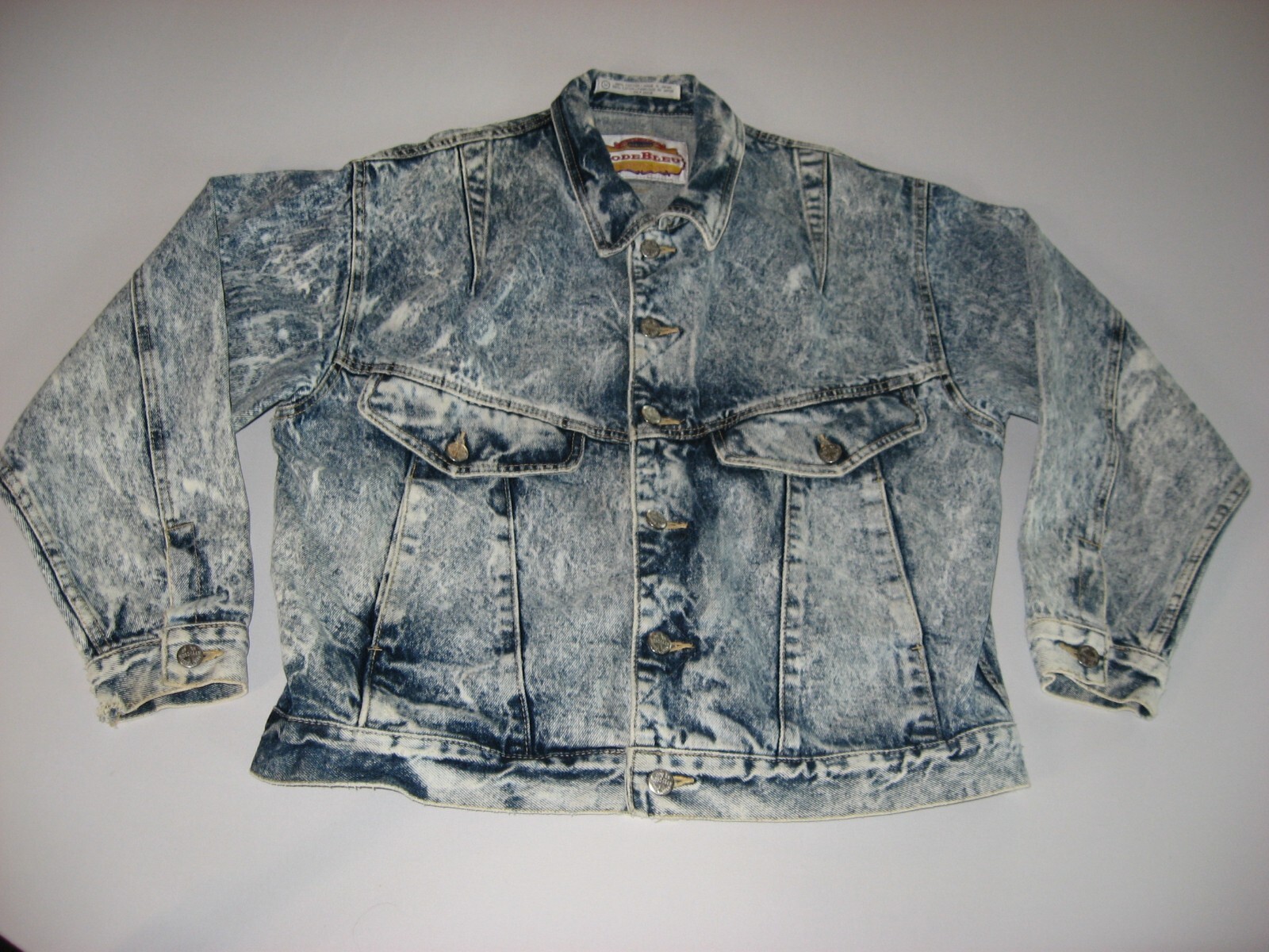 Code Bleu Men's Acid Wash Denim Jacket Medium/Large J… - Gem