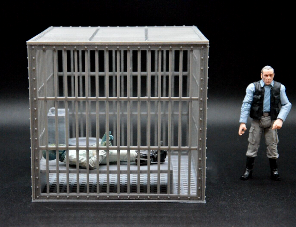 PRISON JAIL CELL PLAYSET 1:18 3.75 SCALE FIGURE DIORAMA GI JOE STAR ...
