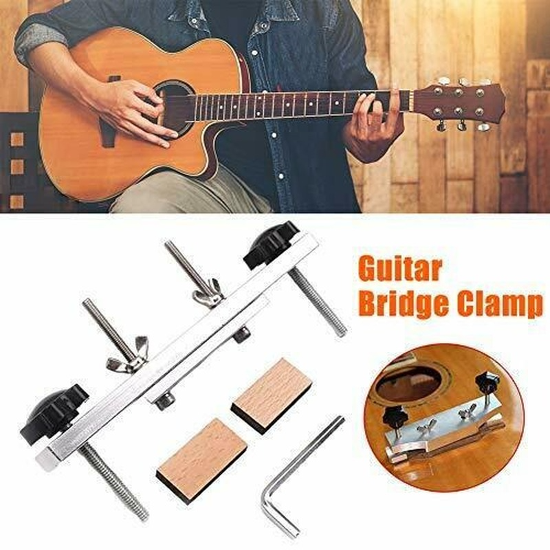 Stainless Steel Guitar Bridge Clamp Luthier Tool With L Wrench ...
